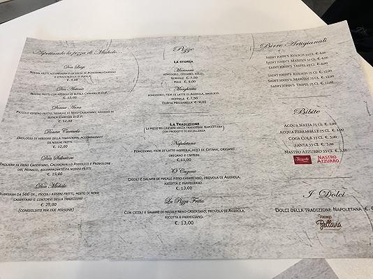 Antica Pizzeria da Michele a Roma: menu e prezzi