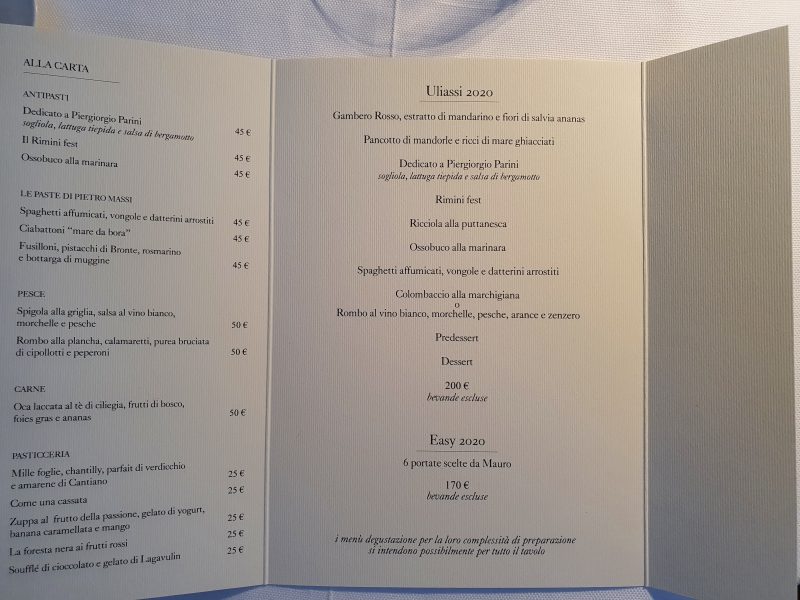 Ristorante Uliassi a Senigallia: recensione del Lab 2020